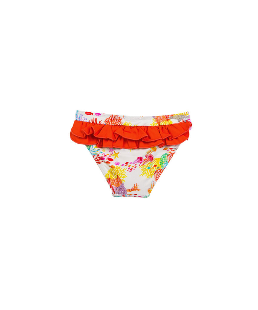 Culetin niña con estampados colección coral de Munsuri Beachwear